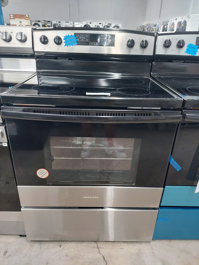 AMANA AER6303MMS ELECTRIC 4 BURNER RANGE – KC Appliance Outlet