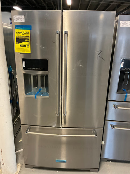 KitchenAid KRFF577KPS 36 Inch Freestanding French Door Refrigerator wi ...