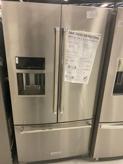 KitchenAid KRFF577KPS 36 Inch Freestanding French Door Refrigerator wi ...